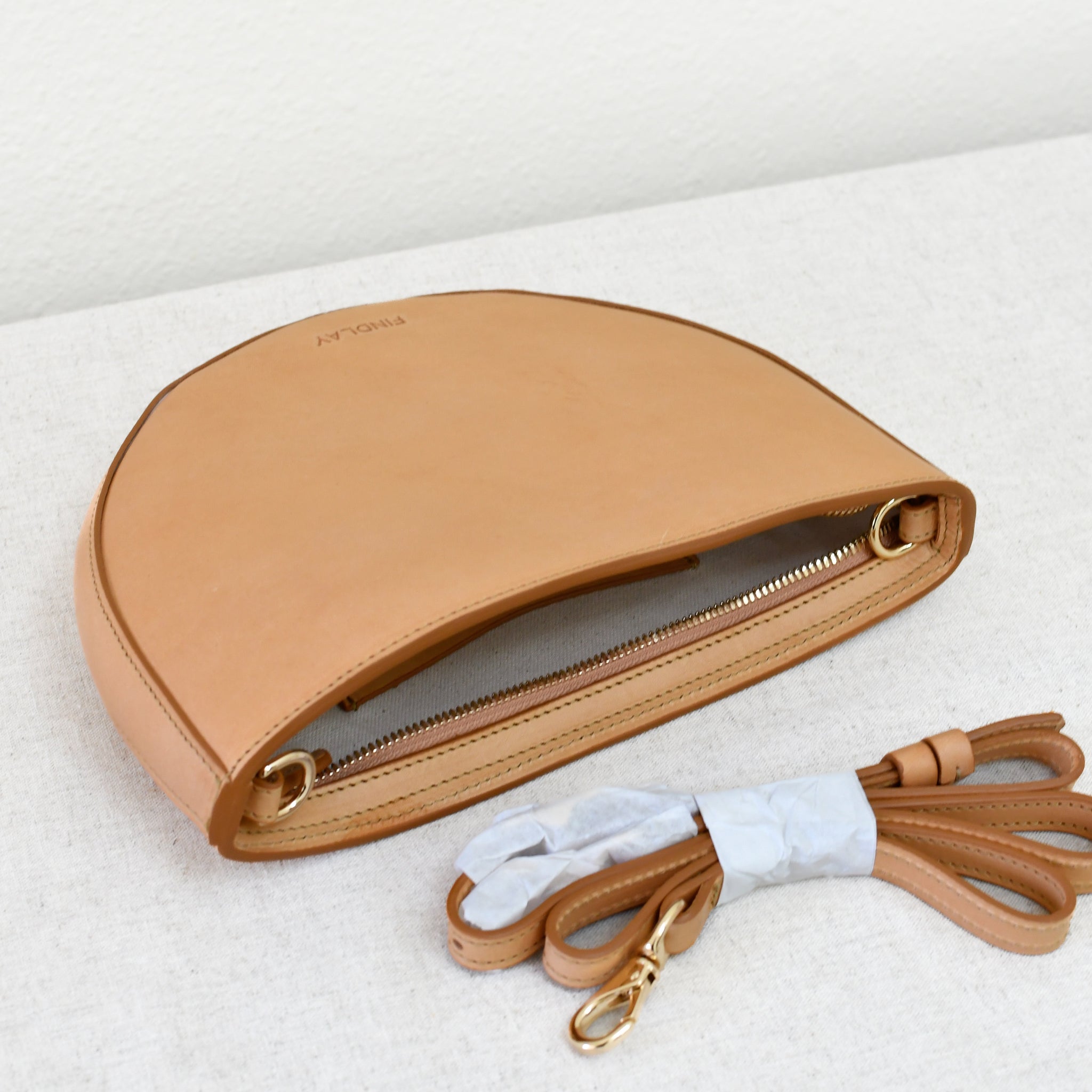 Half Moon Crossbody, Natural - "Mila" – Findlay